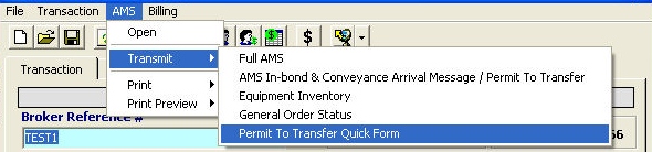 AMS Permit To Transfer